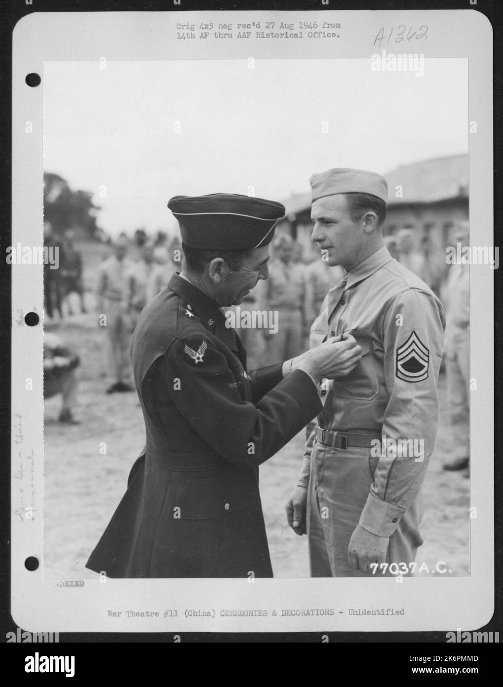 Brig. General Clayton L. Bissell Presents An Award To A Member [Sgt ...