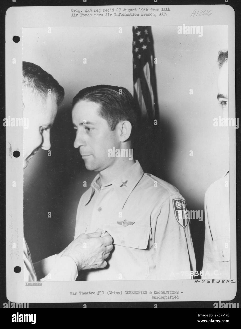 Lt. General George E. Stratemeyer Presents An Award To An Officer Of ...