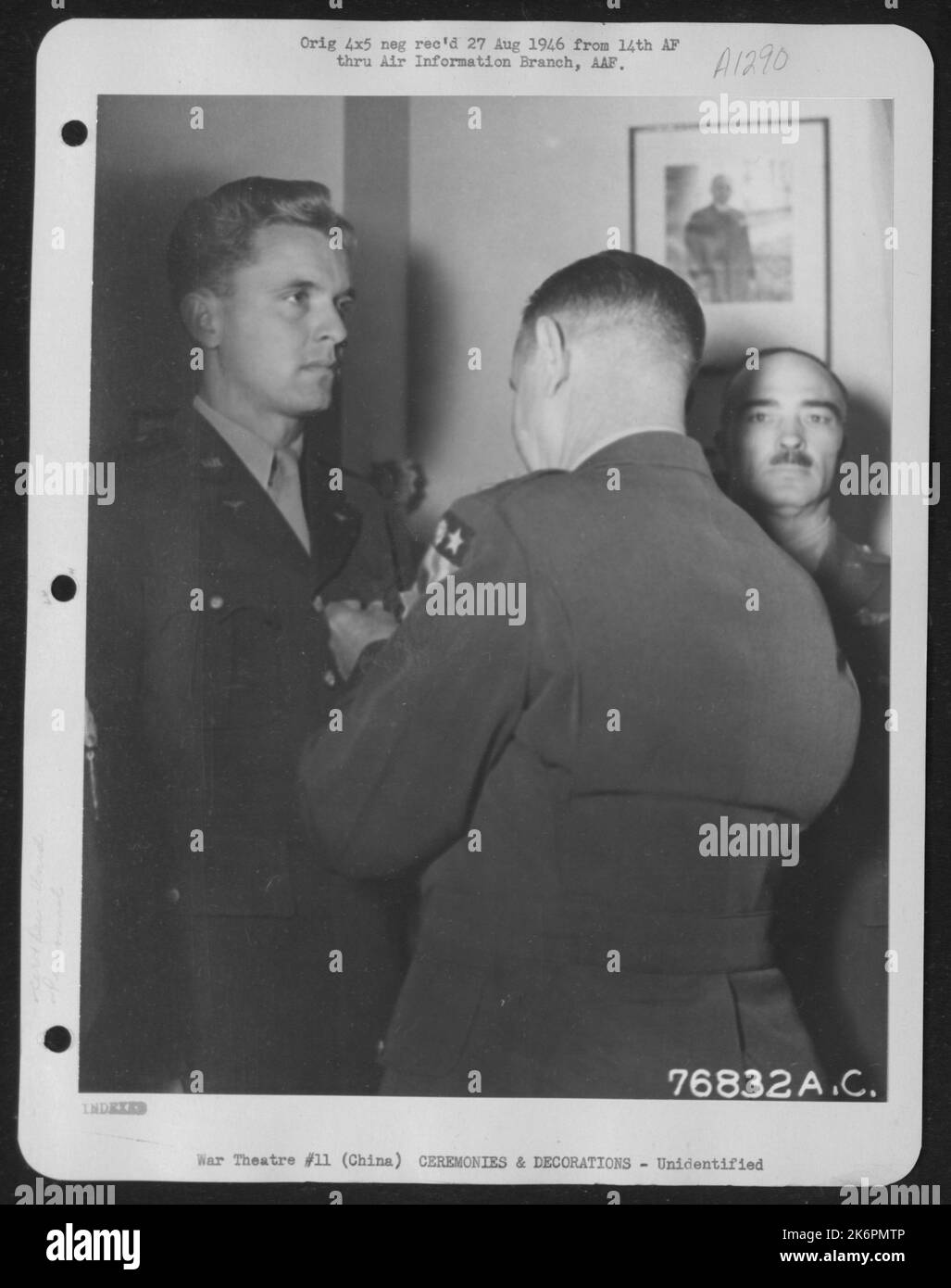 Lt. General George E. Stratemeyer Presents An Award To An Officer Of ...