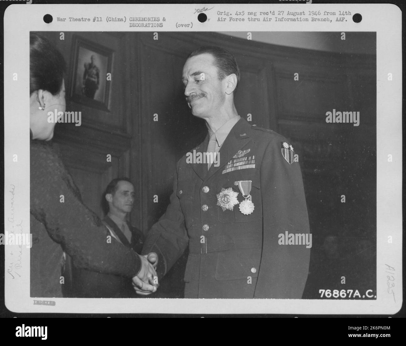 Madame Chiang Kai Shek Congratulates Brig. General Frederick W. Evans ...