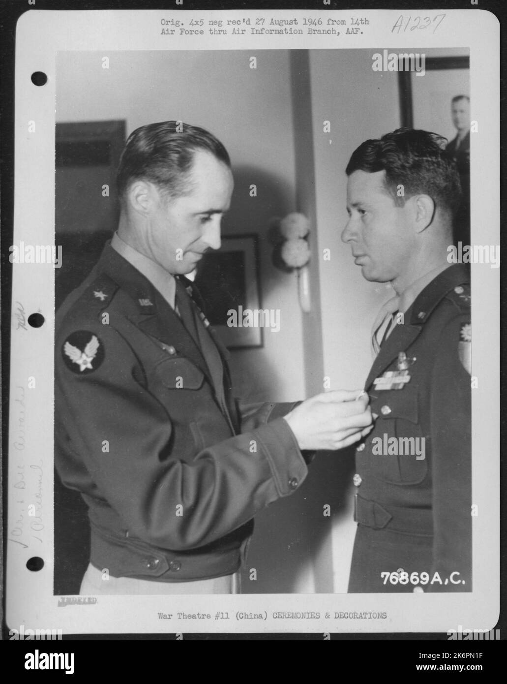 Brig. General John P. Mcconnell Presents An Award To Brig. General ...