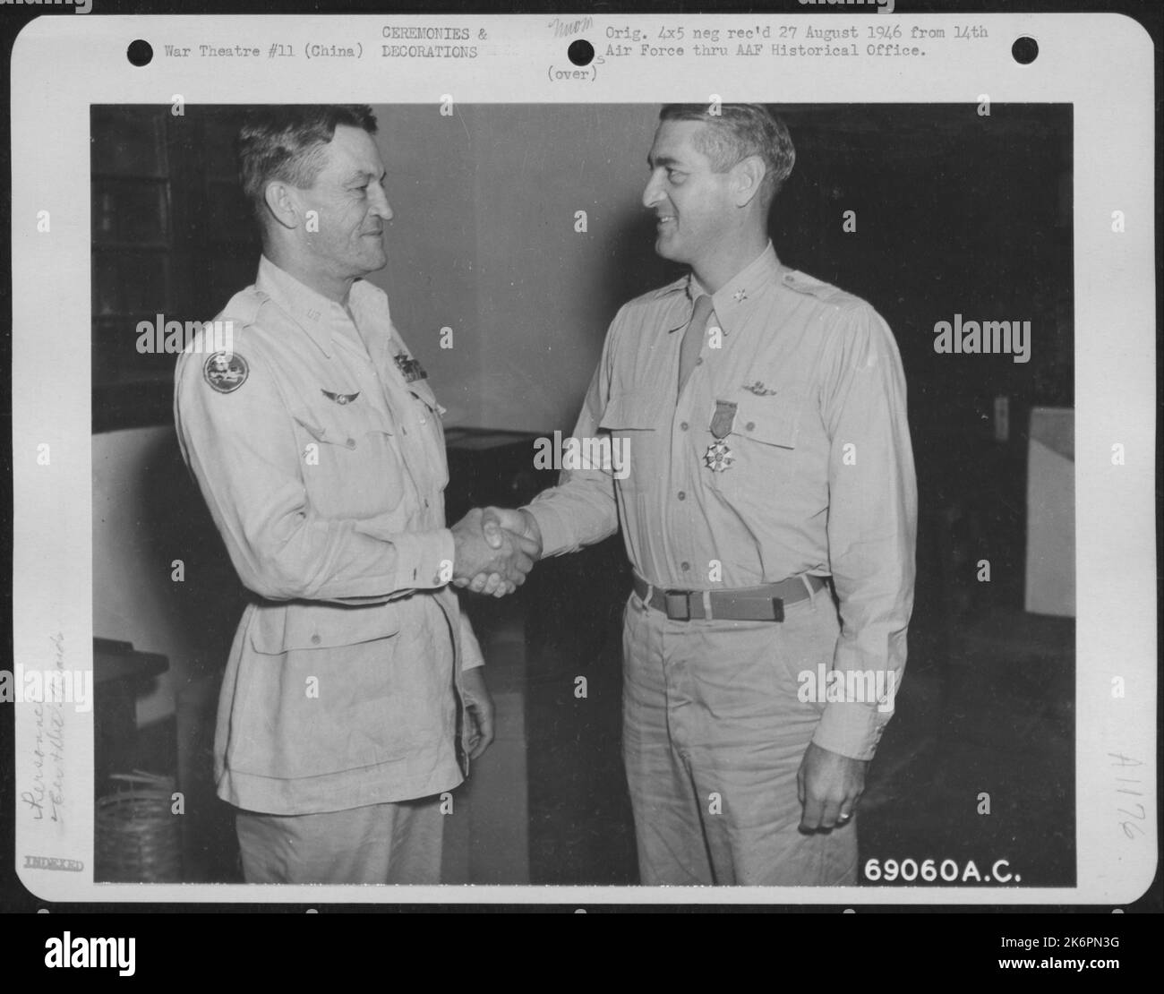 Colonel Clanson Receives Congratulations From Major General Claire L ...