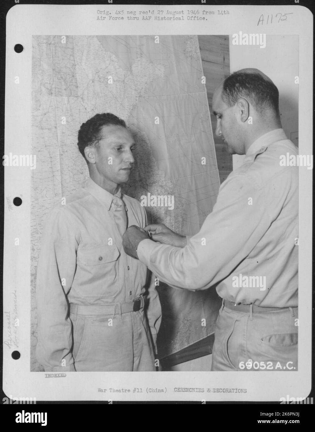 First Sergeant P. Passalaqua Is Decorated By An Officer Of The 14Th Air ...