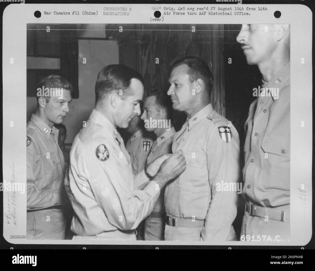 Major Calbraith Receives A Decoration From Major General Charles B ...