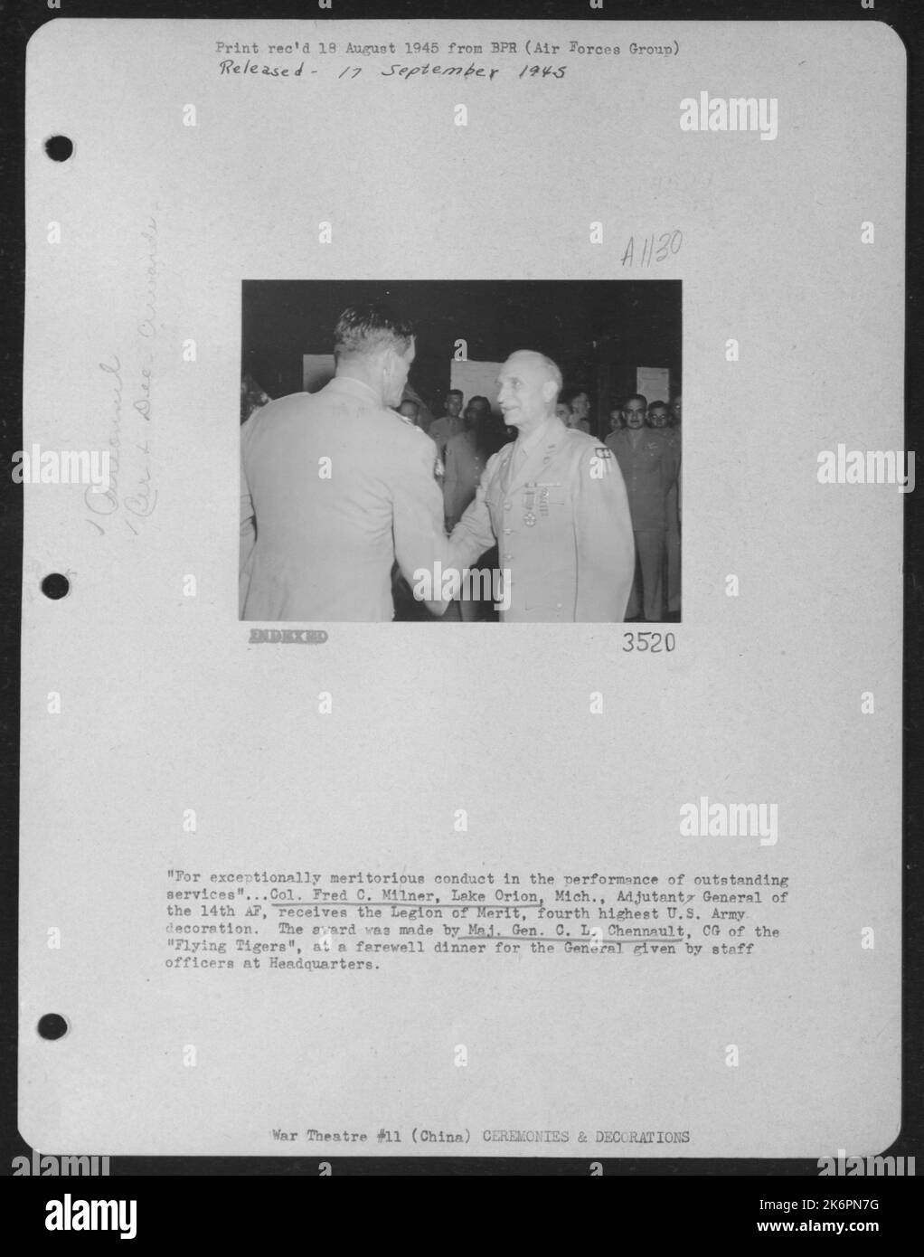 'For Exceptionally Meritorious Conduct In Performing Outstanding ...