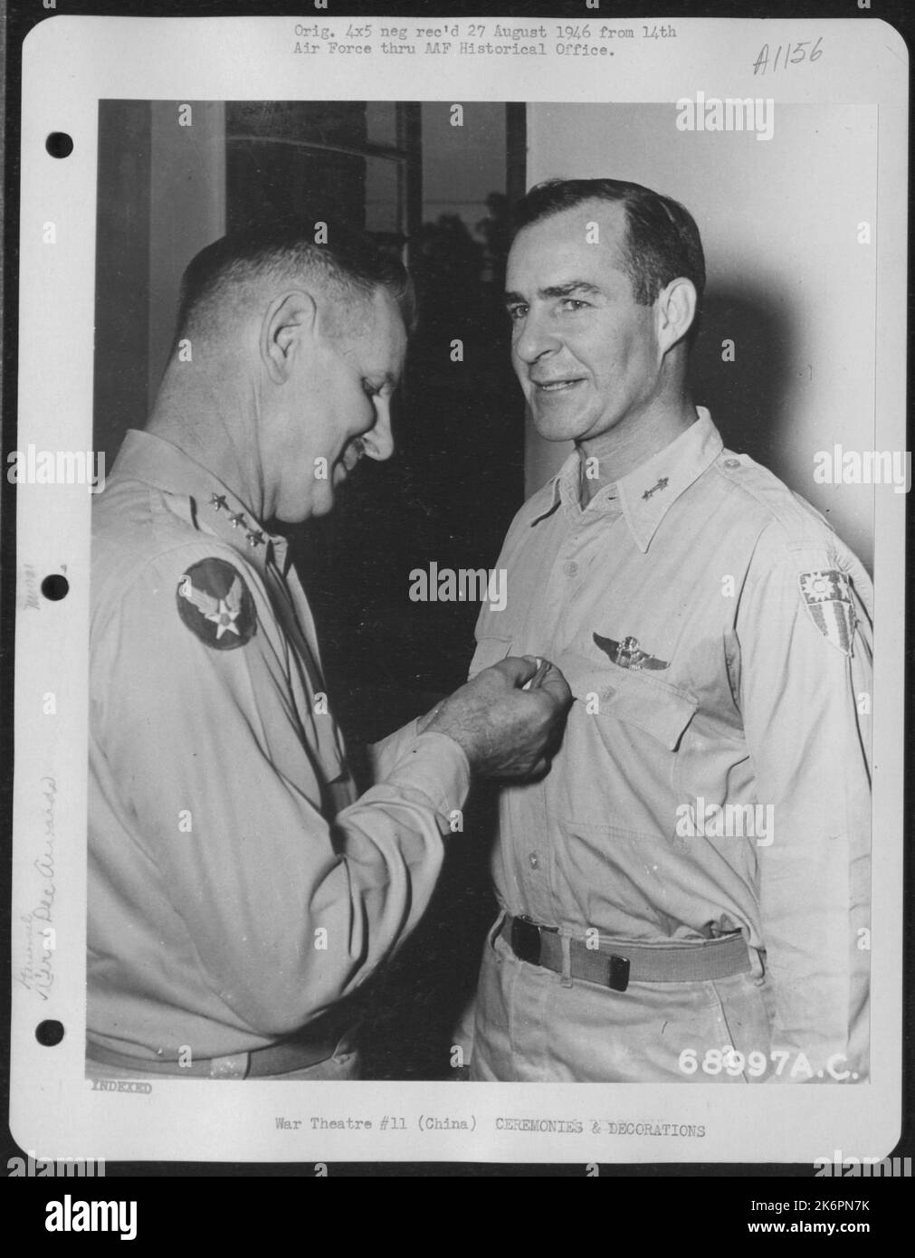 Major General Charles B. Stone Receives A Decoration From Lt. General ...