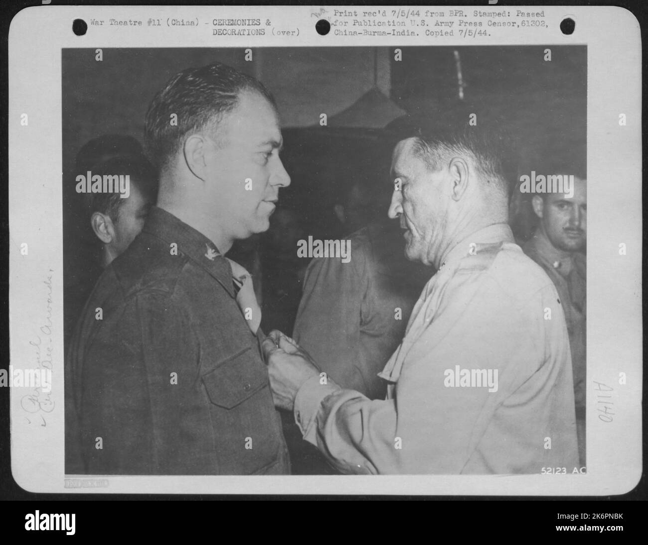 Maj. Gen. C.L. Chennault, Commander of the Flying Tiger 14th Air force ...