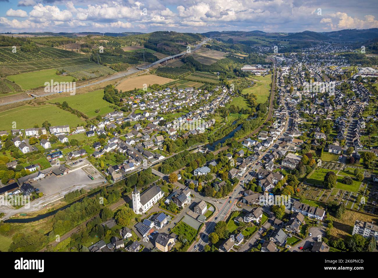 Ruhr river and velmede village view hi-res stock photography and images ...
