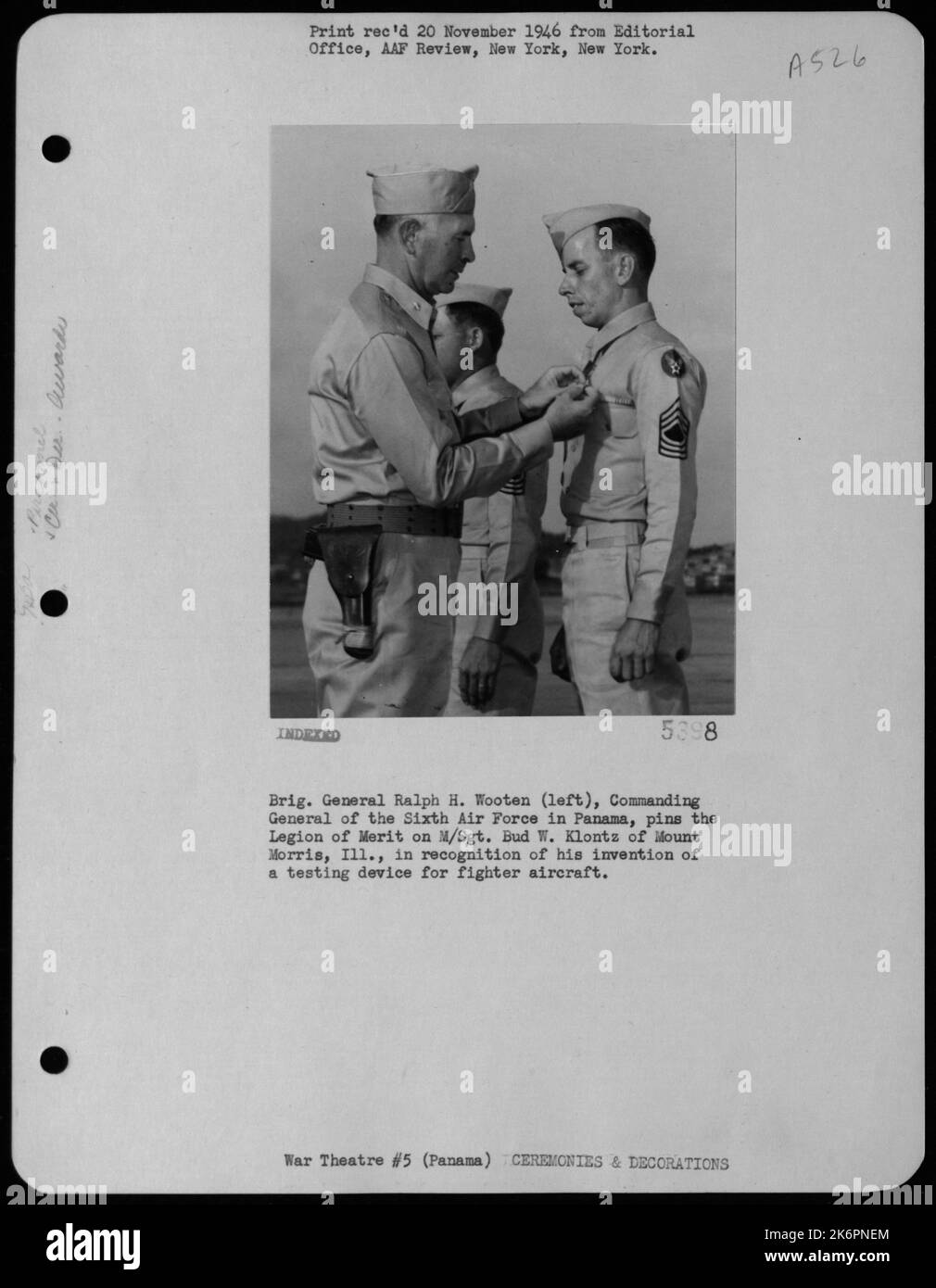 Brig. General Ralph H. Wooten (Left), Commanding General Of The Sixth ...