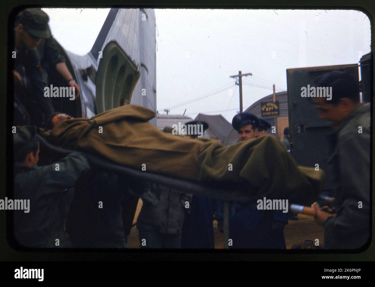 As they stand inside the back of an ambulance hi-res stock photography ...