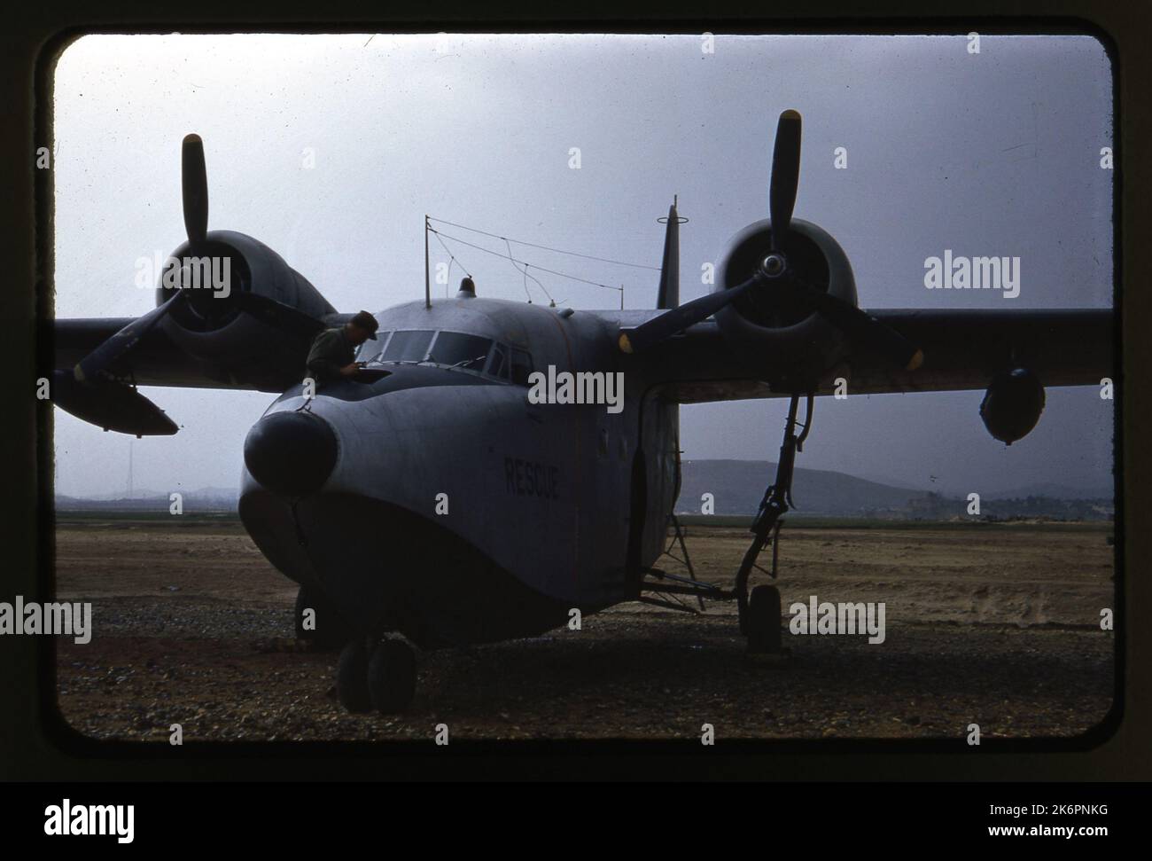 Three-quarter left front view of a Grumman SA-16A Albatross, somewhere ...