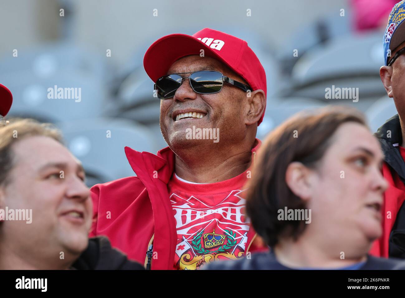 Samoa fans arrive for the game during the Rugby League World Cup 2021 ...