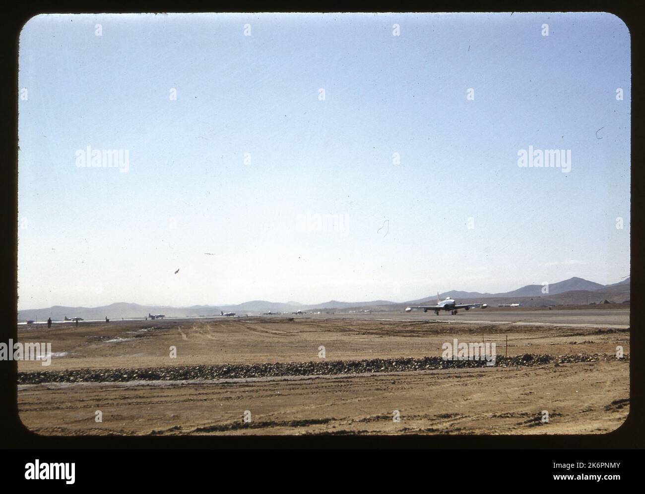 Three-quarters right front view of a Lockheed F-80 Shooting Star ...