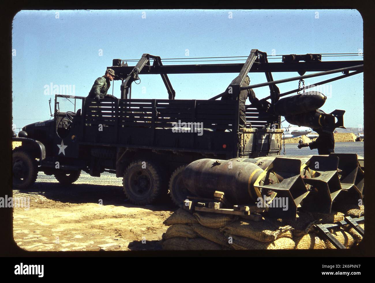 Three-quarter left rear view of a truck equipped with a winch and ...