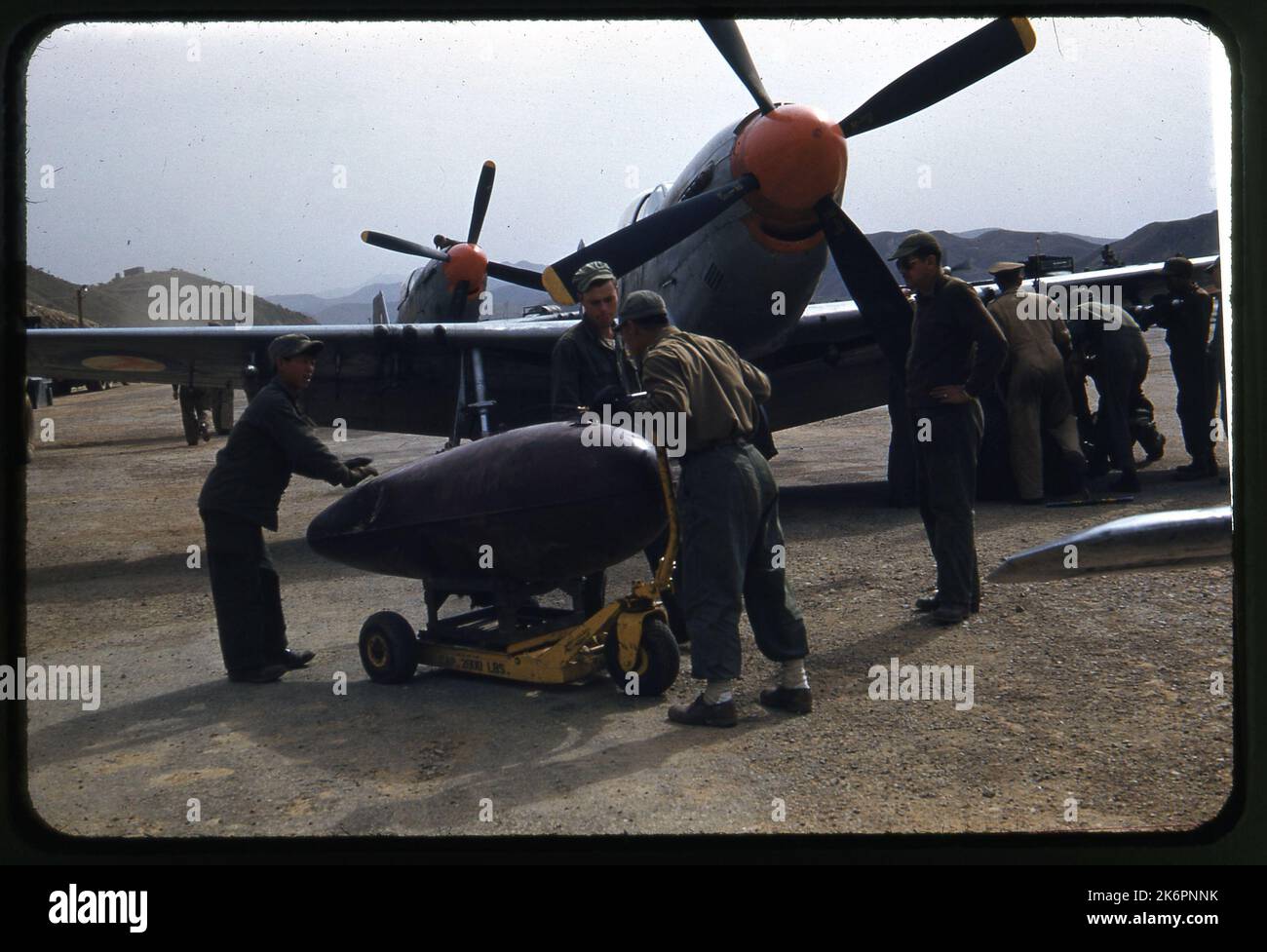 Three-quarter right front view of a North American Mustang Mk. IV being ...