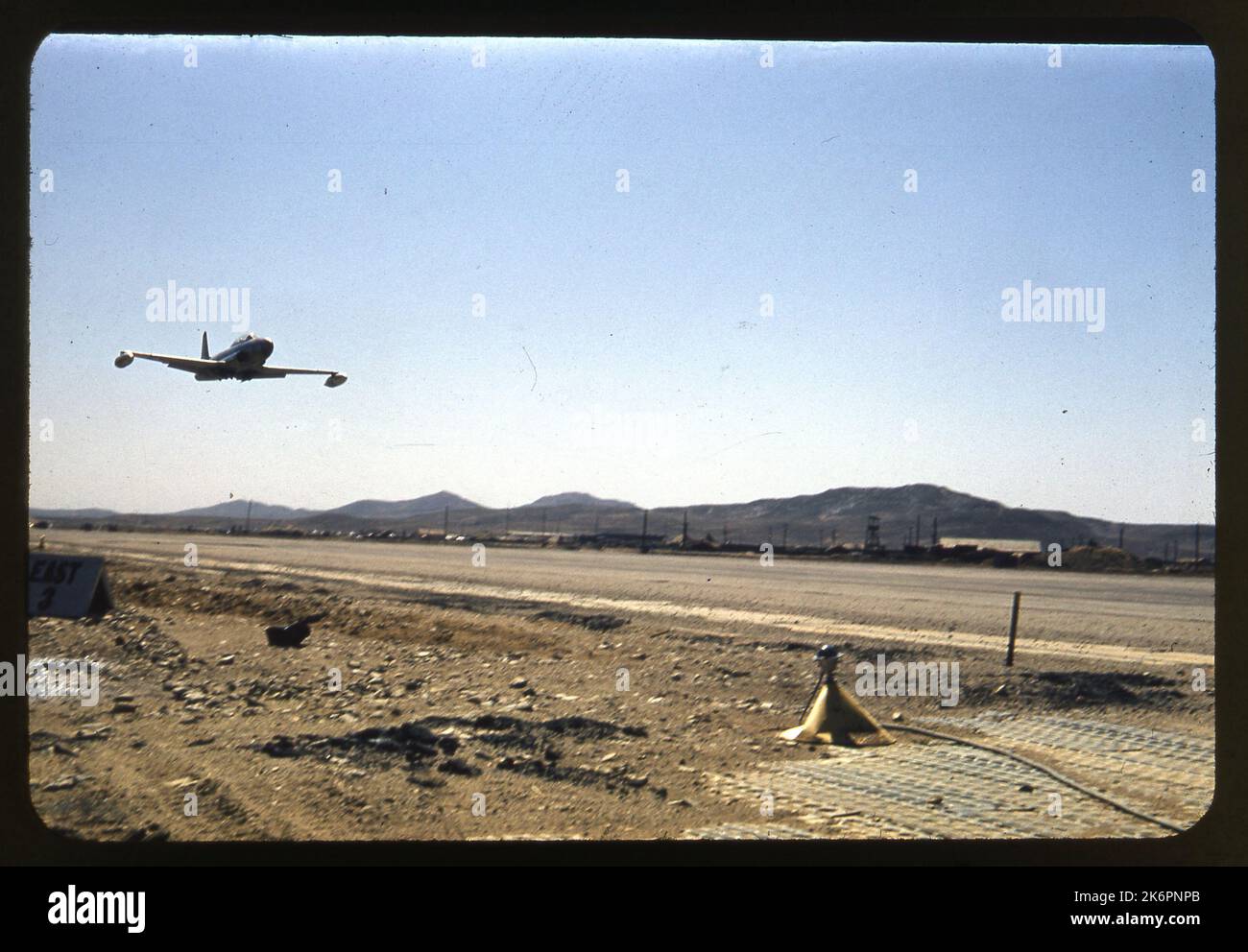 One-half right front view of a Lockheed F-80 Shooting Star in flight ...