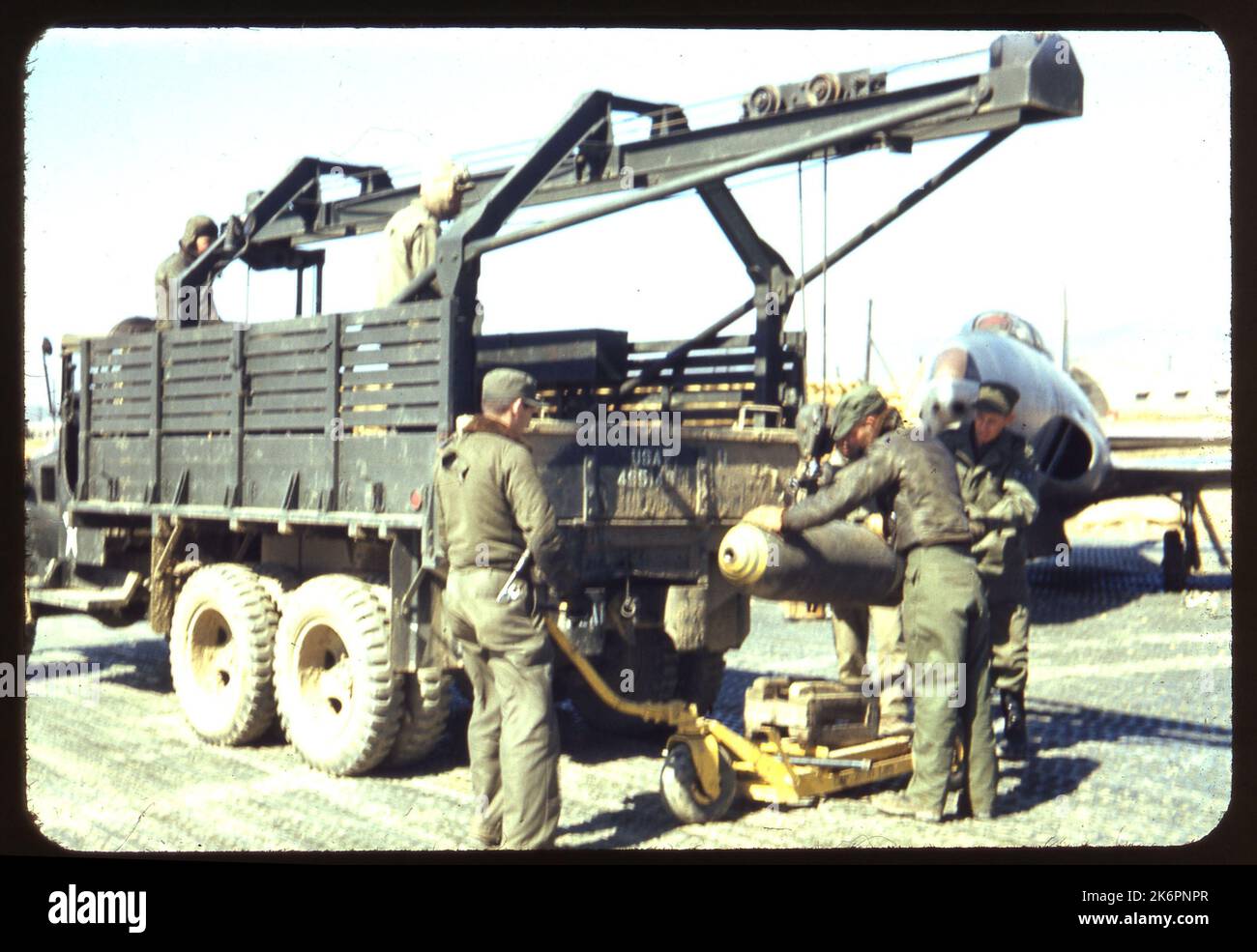 Three-quarter left rear view of a truck equipped with a winch and ...
