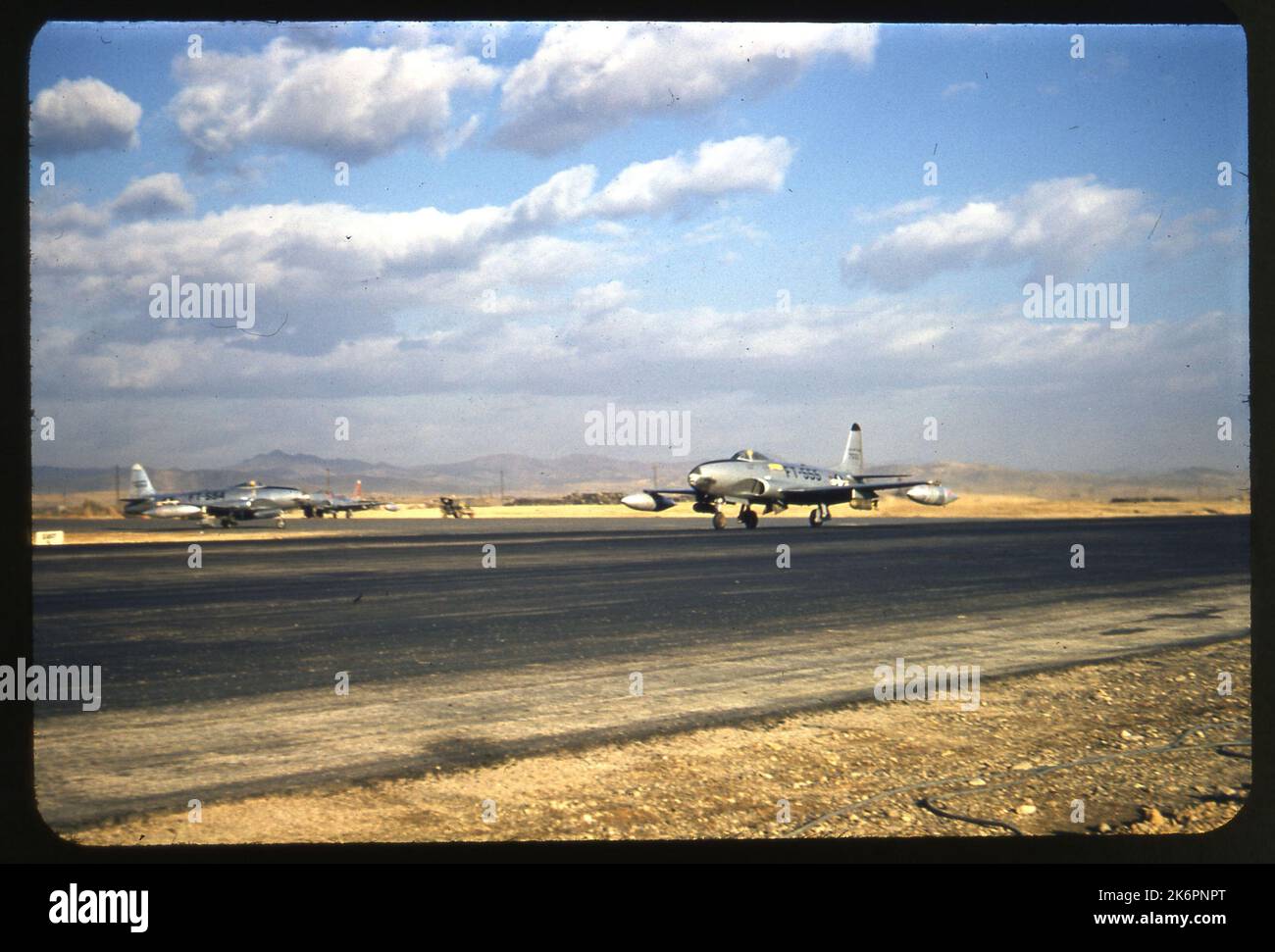 One-quarter left front view of a Lockheed F-80C Shooting Star (s/n 47 ...