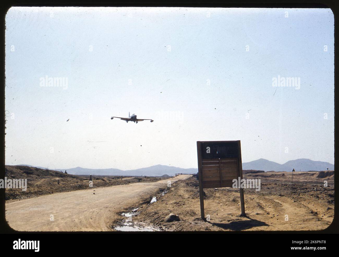 One-half right front view of a Lockheed F-80 Shooting Star approaching ...