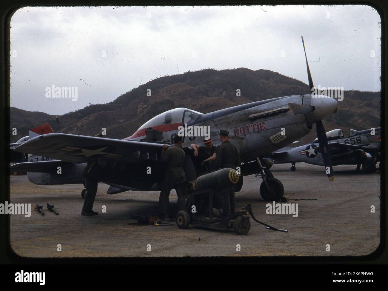 One-quarter right front view of a North American F-51D Mustang 'Dottie ...