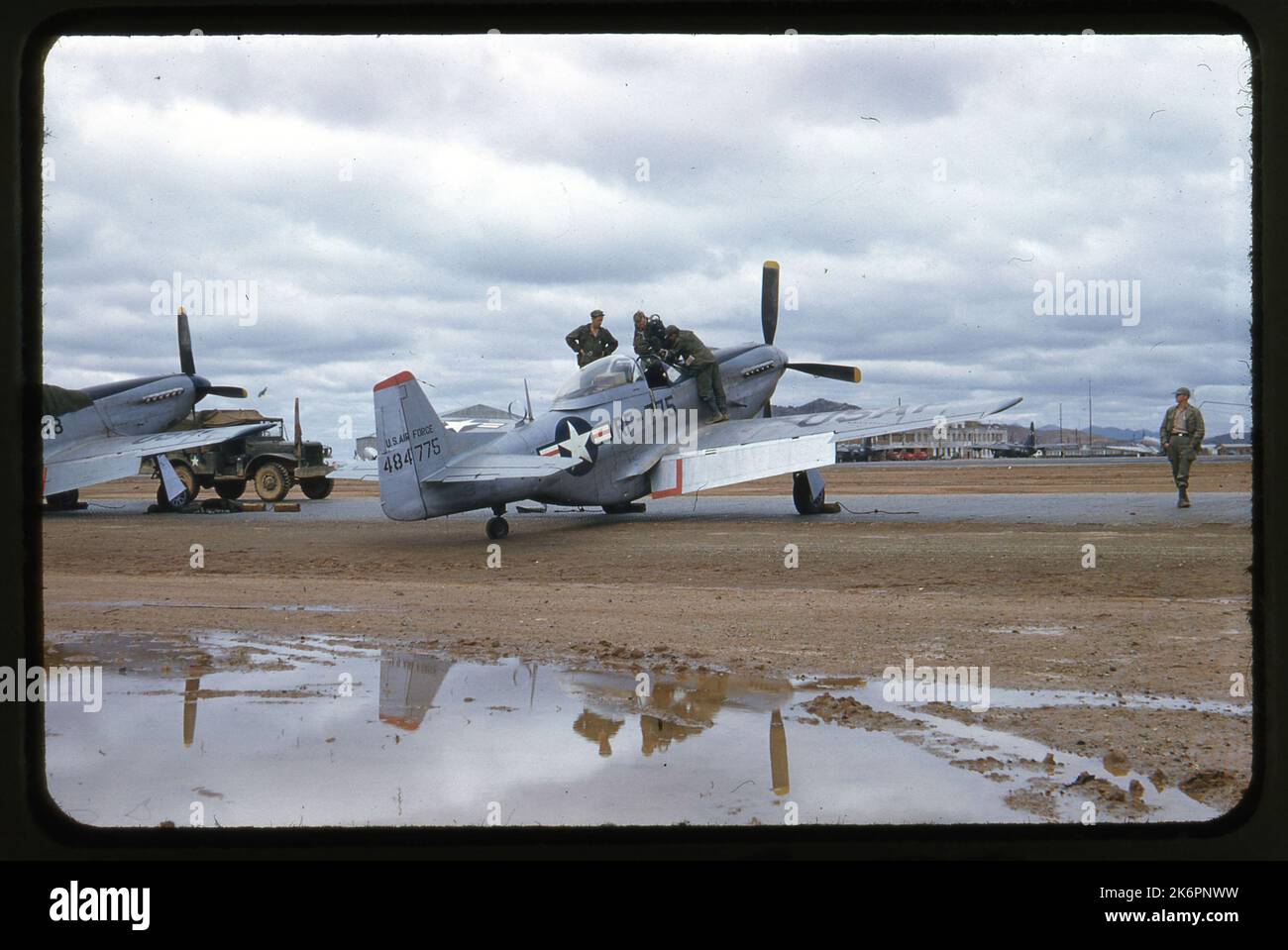 One half right rear view of a North American RF-51D Mustang (s/n 44 ...