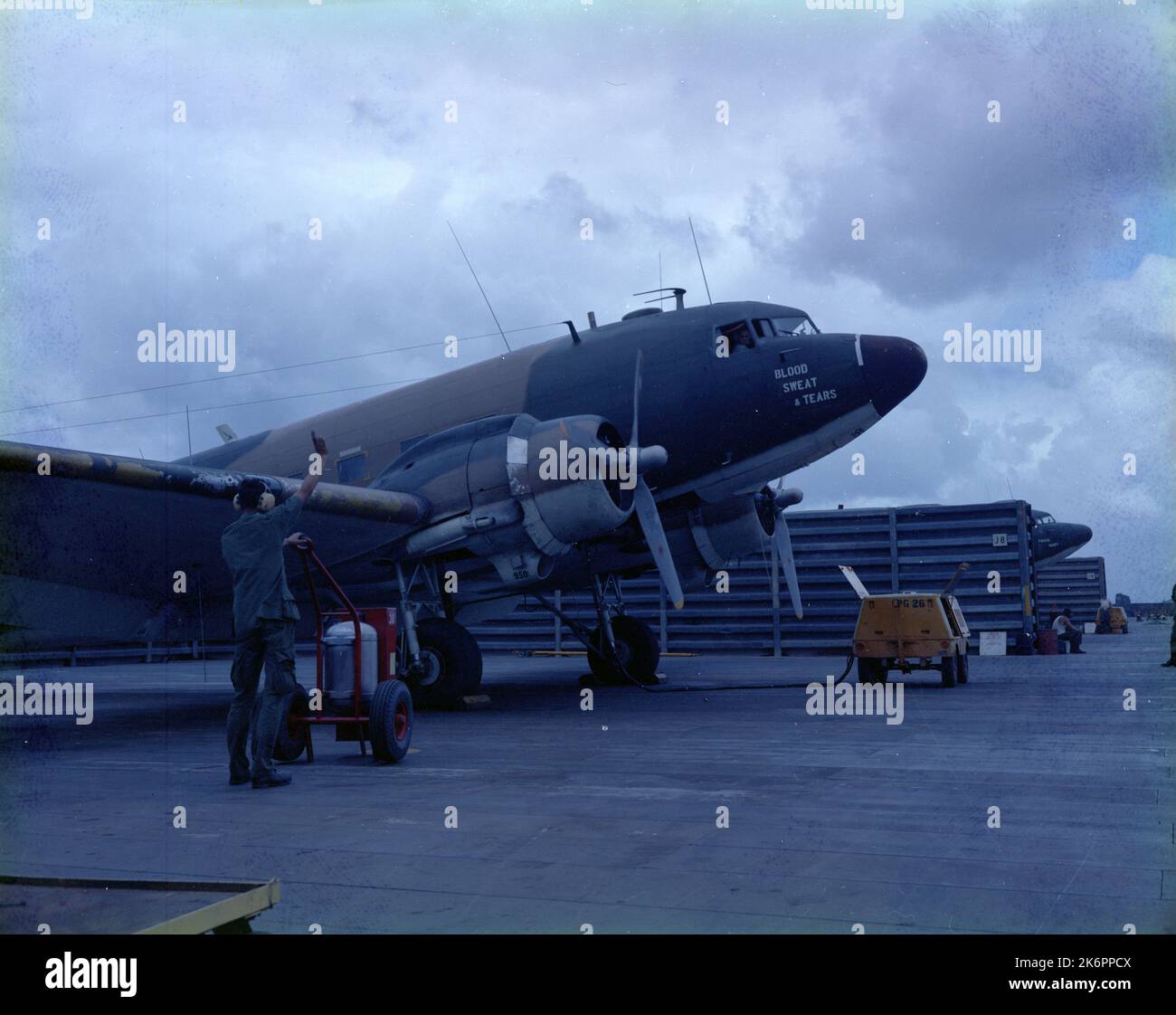 Front View of EC-47, "Blood, Sweat and Tears". Front View of EC-47 ...