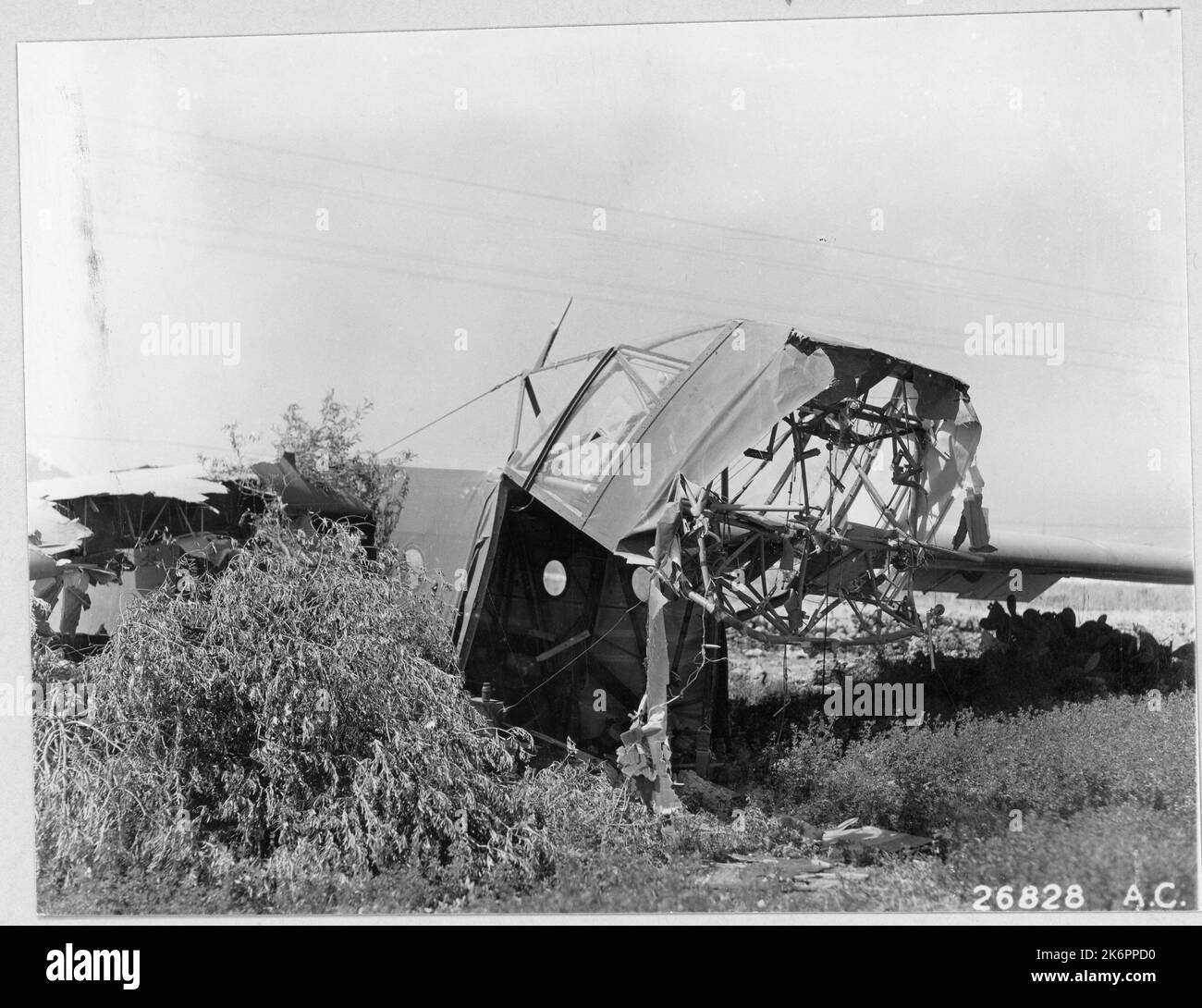 Photograph of Damaged Aircraft. Photograph of Damaged Aircraft. "Nose ...