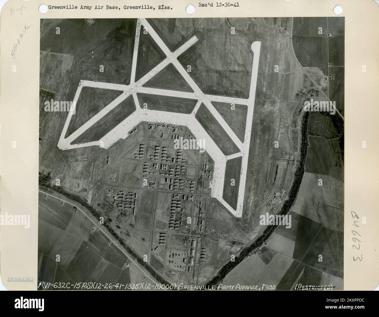 Aerial View of Greenville Army Air Base in Greenville, Mississippi ...