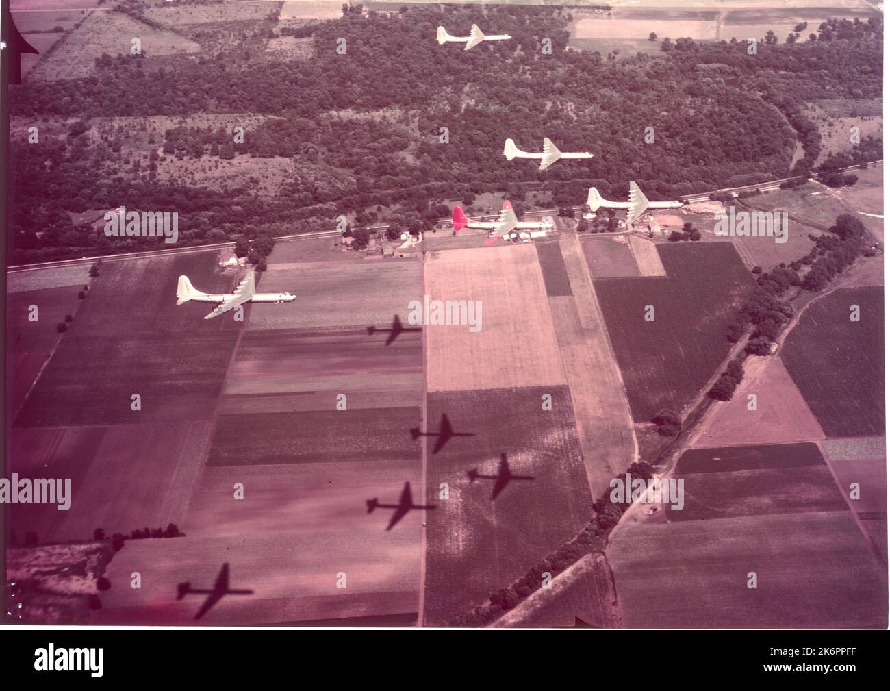 Consolidated Vultee B-36 Flight Over Illinois. Consolidated Vultee B-36 ...