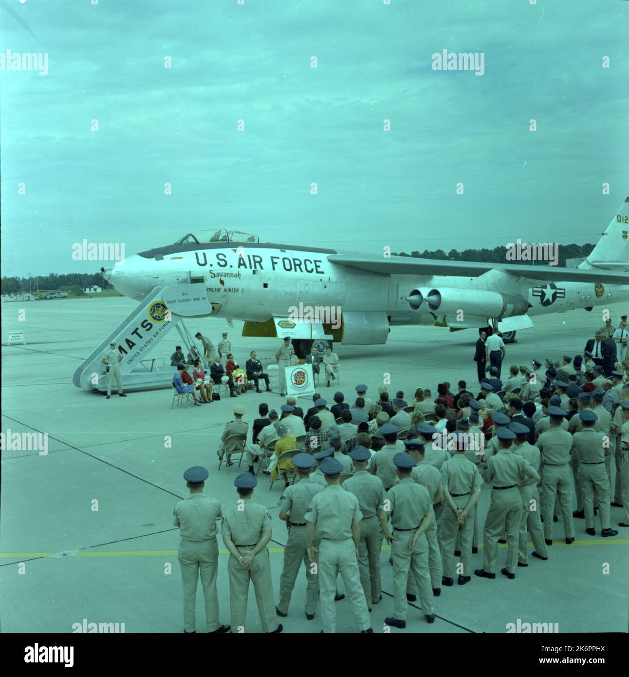 View of a WB-47E, "City of Savannah Hurricane Hunter I". View of a WB ...