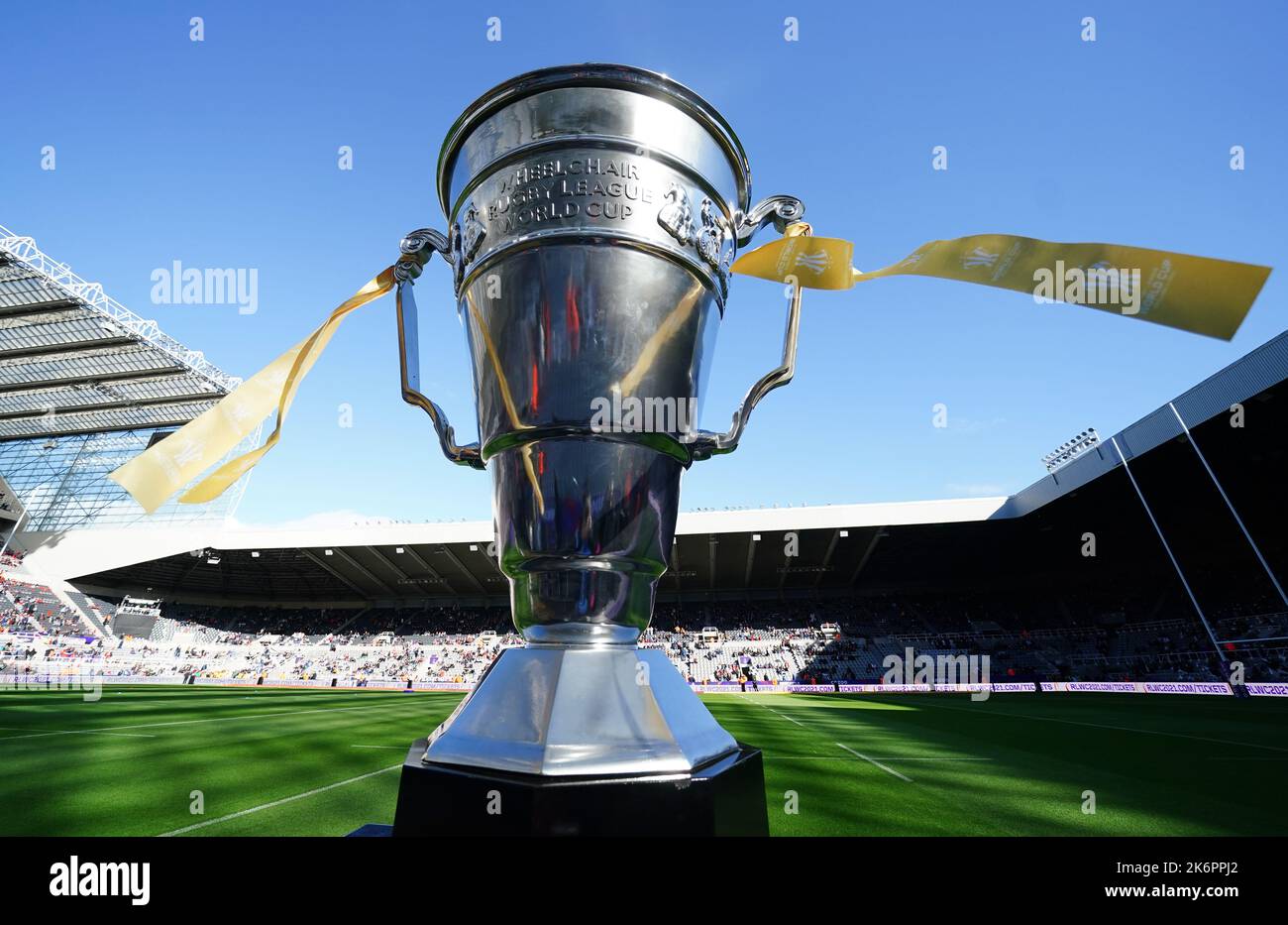 A general view of the Wheelchair Rugby League World Cup trophy at St ...