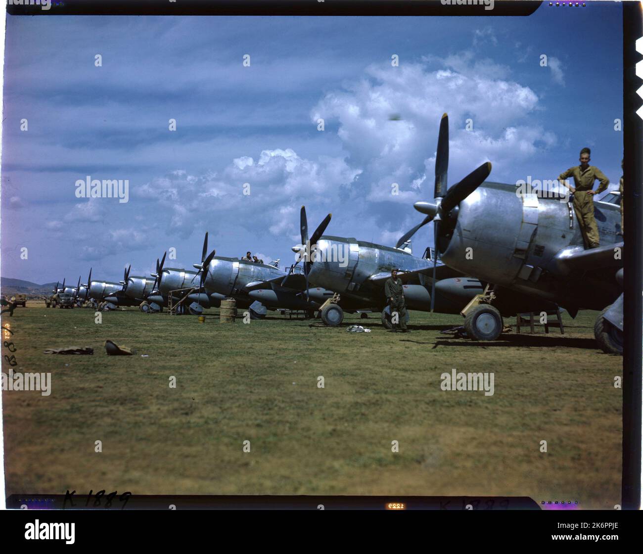 Republic P-47s on the Line. Republic P-47s on the Line. Disc/Side/Frame ...