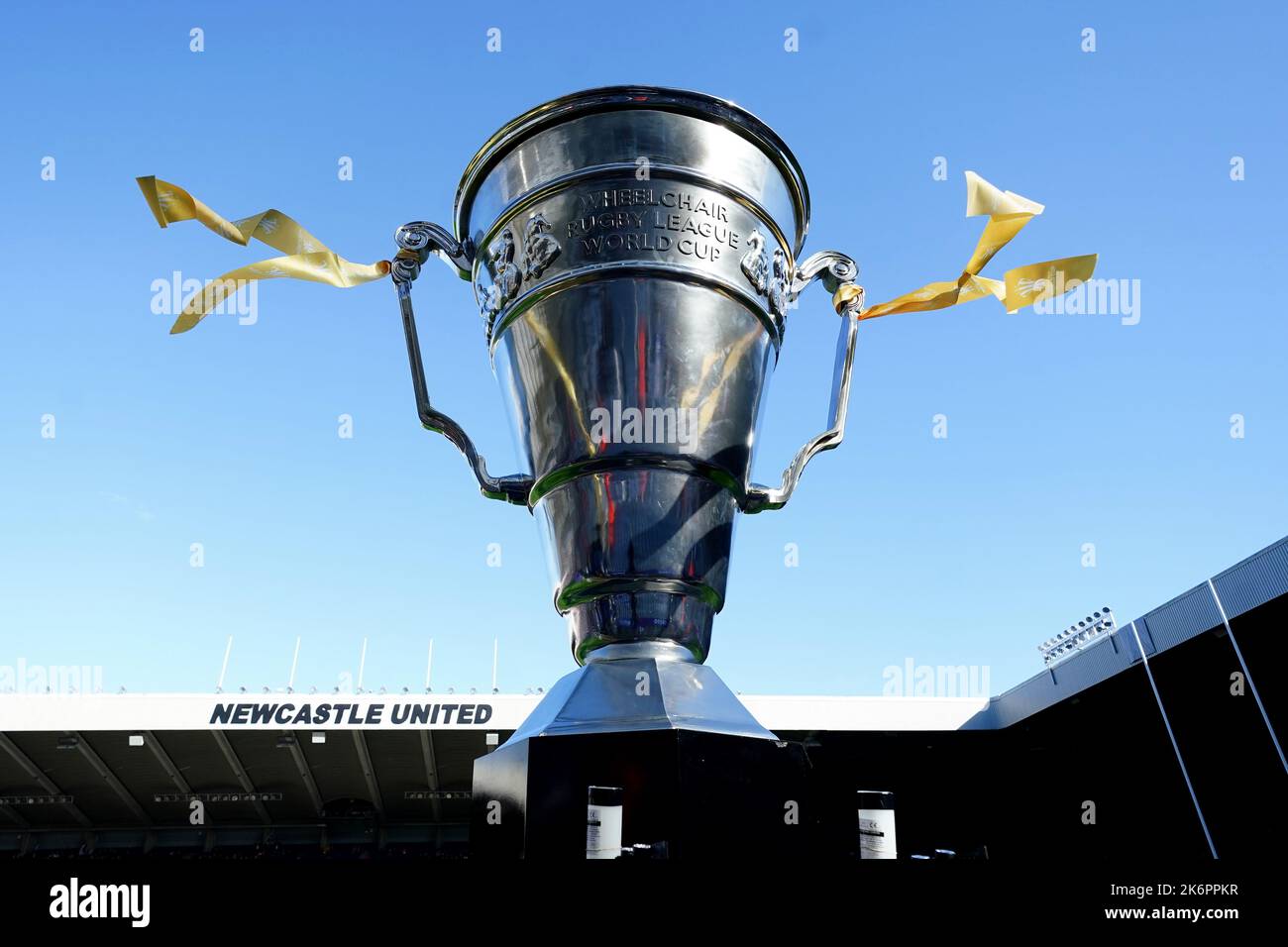 A general view of the Wheelchair Rugby League World Cup trophy at St ...