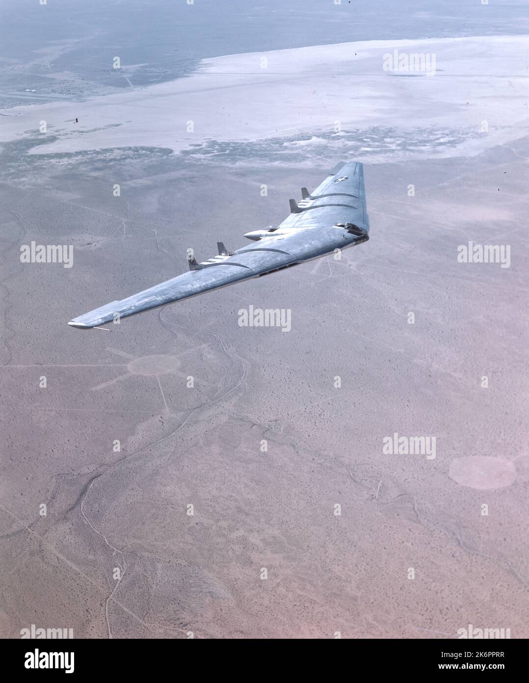 Aerial View of YB-49, Jet-Propelled Version of the Northrop Flying Wing ...
