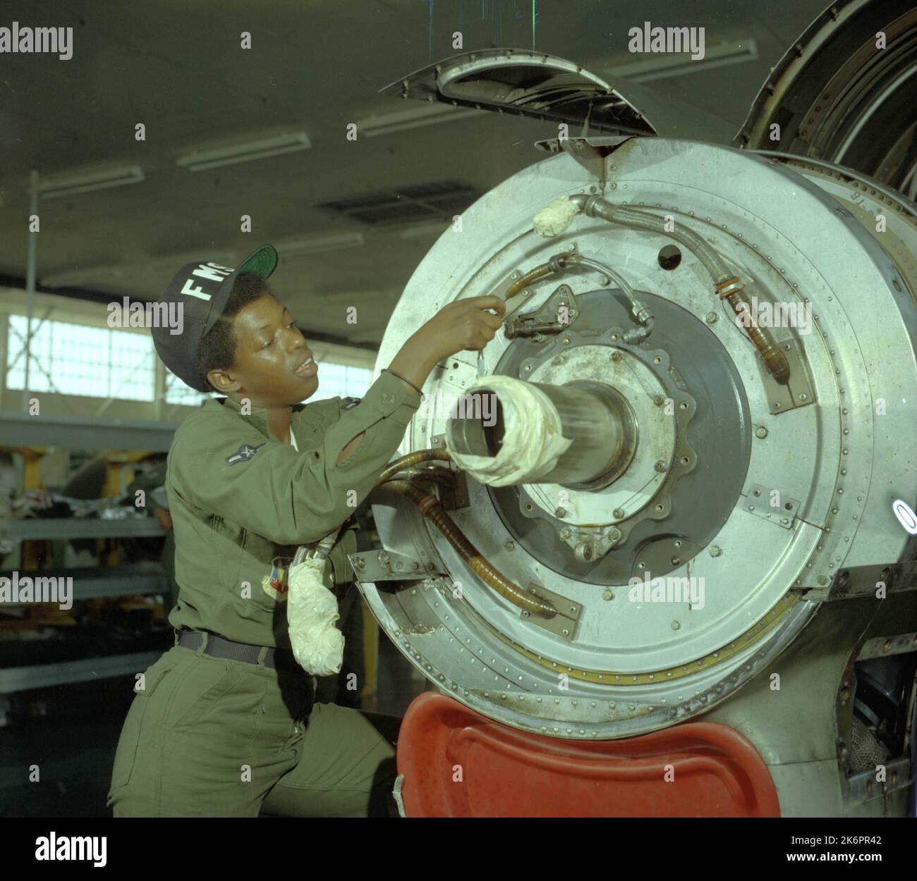 Jet Engine Mechanic Assigned to the 316th Field Maintenance Squadron ...