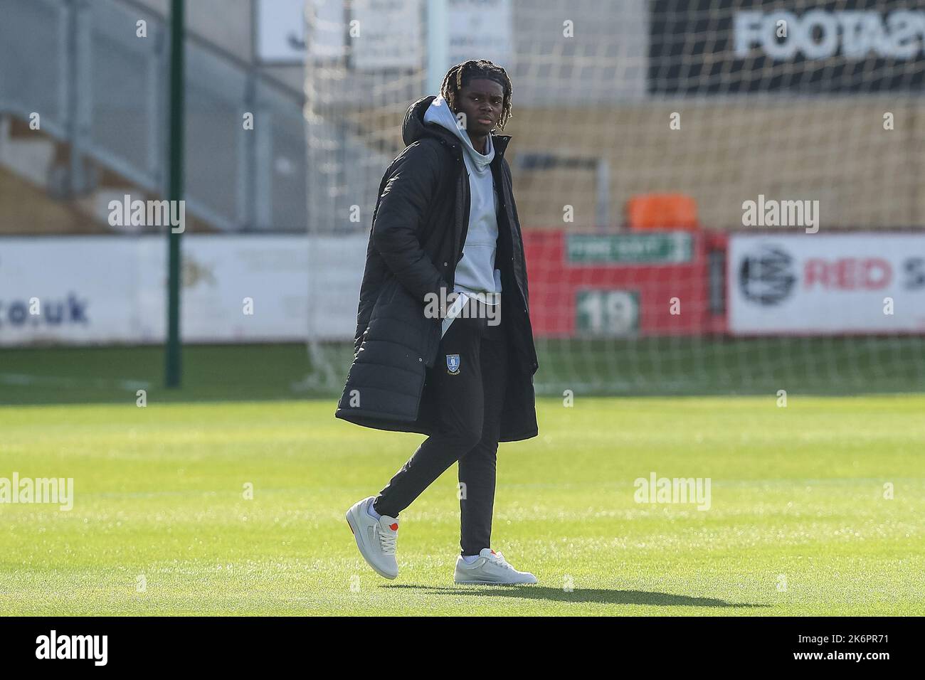 Alex Mighten #45 of Sheffield Wednesday arrives ahead of the Sky Bet ...