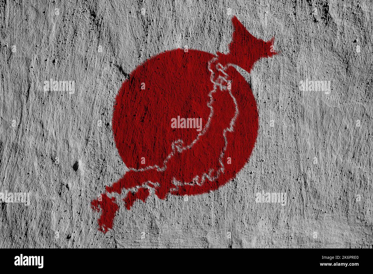 Japan country outline on map of asia hi-res stock photography and ...