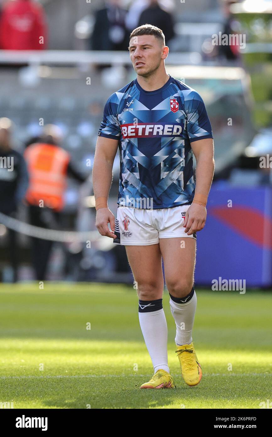 George Williams of England during pre-game warm upduring the Rugby ...
