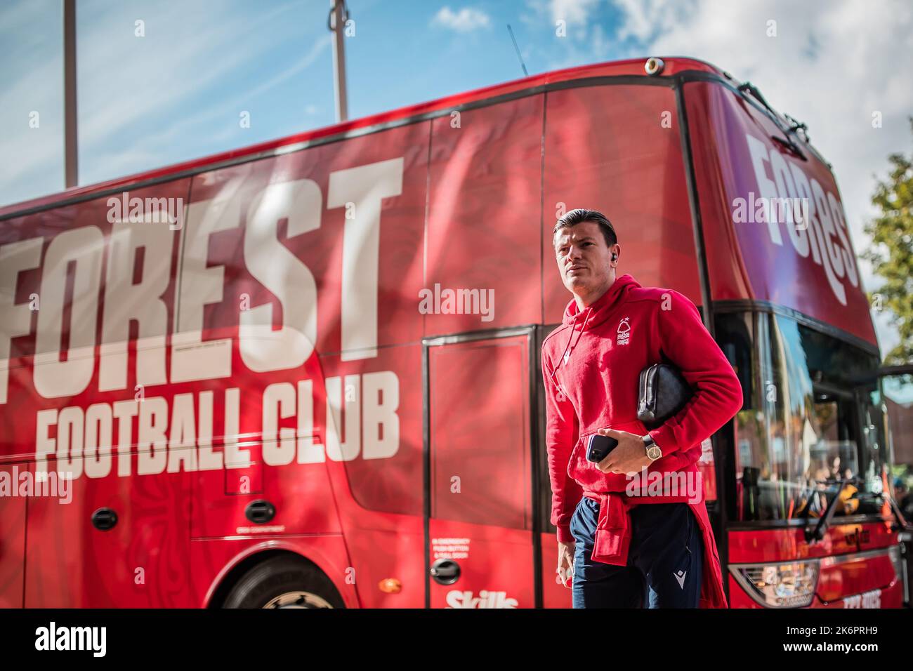 Giulian Biancone #2 of Nottingham Forest arrives before the Premier ...