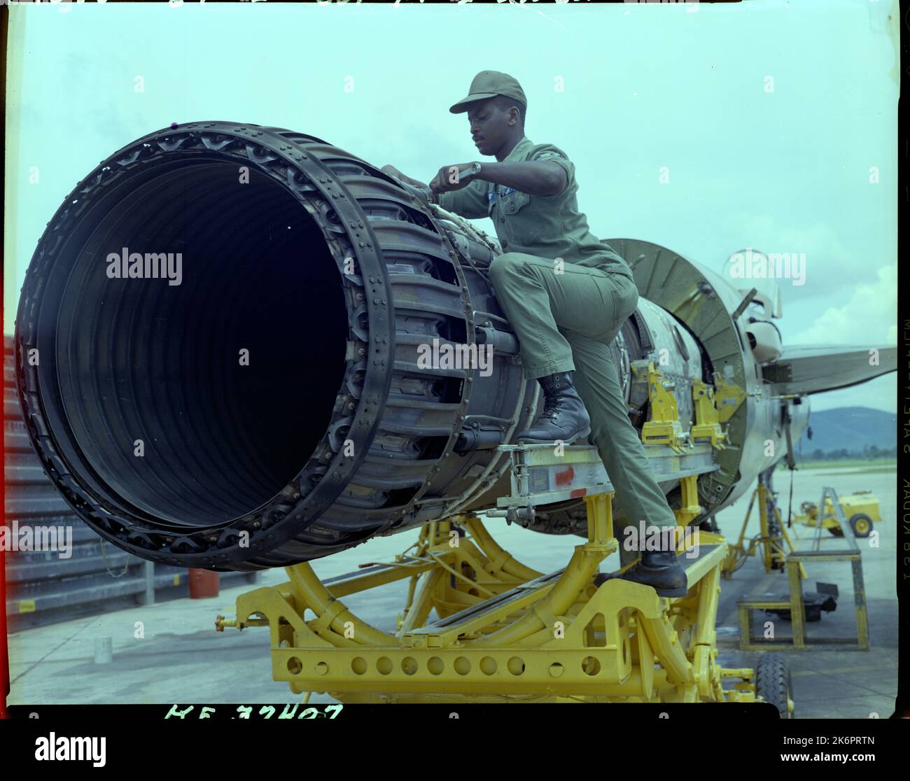 Airman 1st Class William H. Woods Works on a Brake Actuator on a J-75 ...