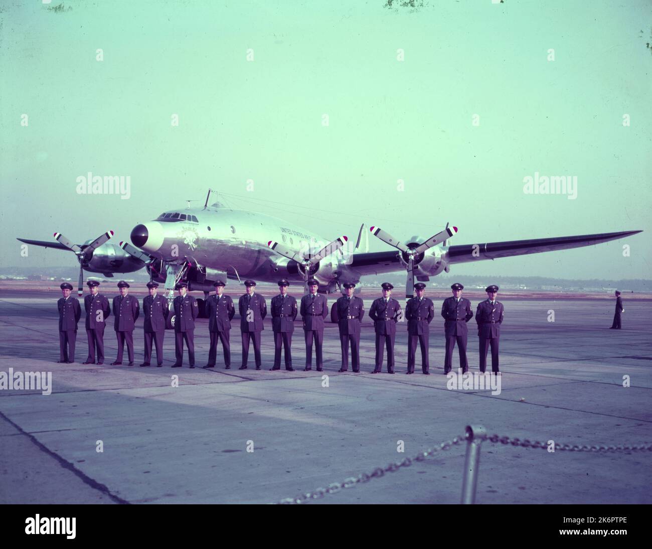 Lockheed C-121 "Columbine" Presidential Plane and Crew. Lockheed C-121 ...