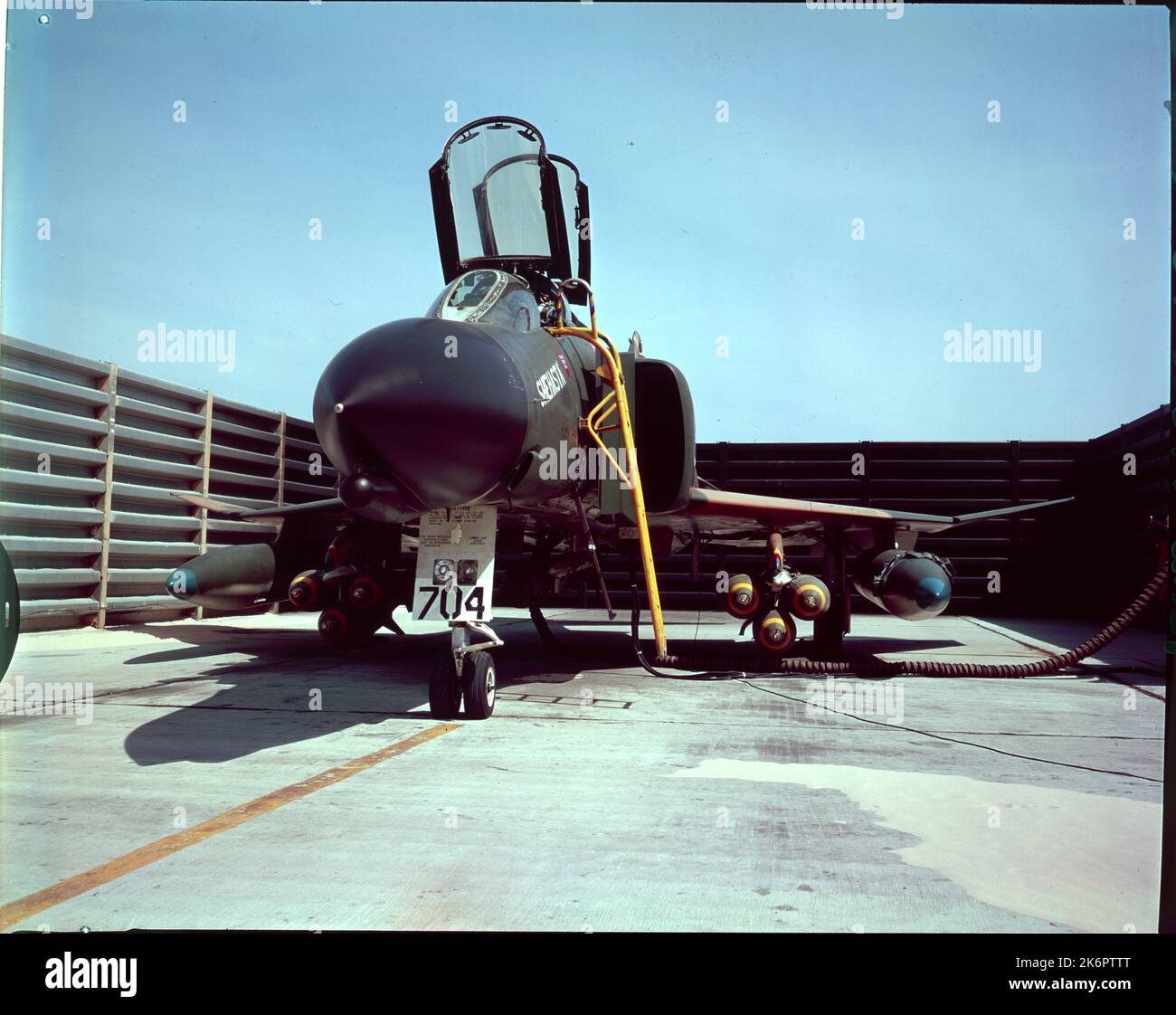 Front View of a U.S. Air Force F-4C, Nicknamed "Shehasta," Parked in a ...