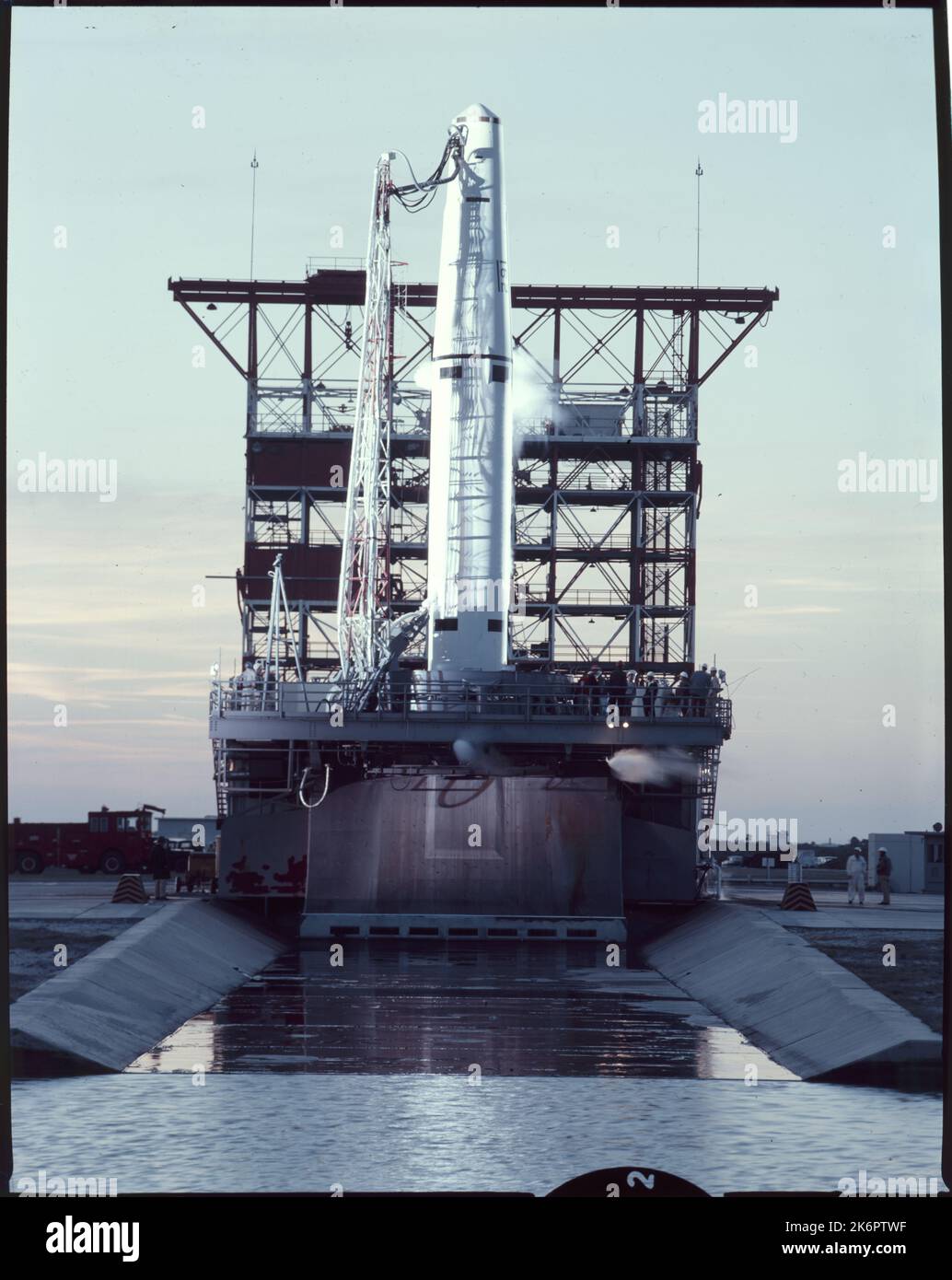 U.S. Air Force Missile on a Launch Pad at Cape Canaveral, Florida. U.S ...