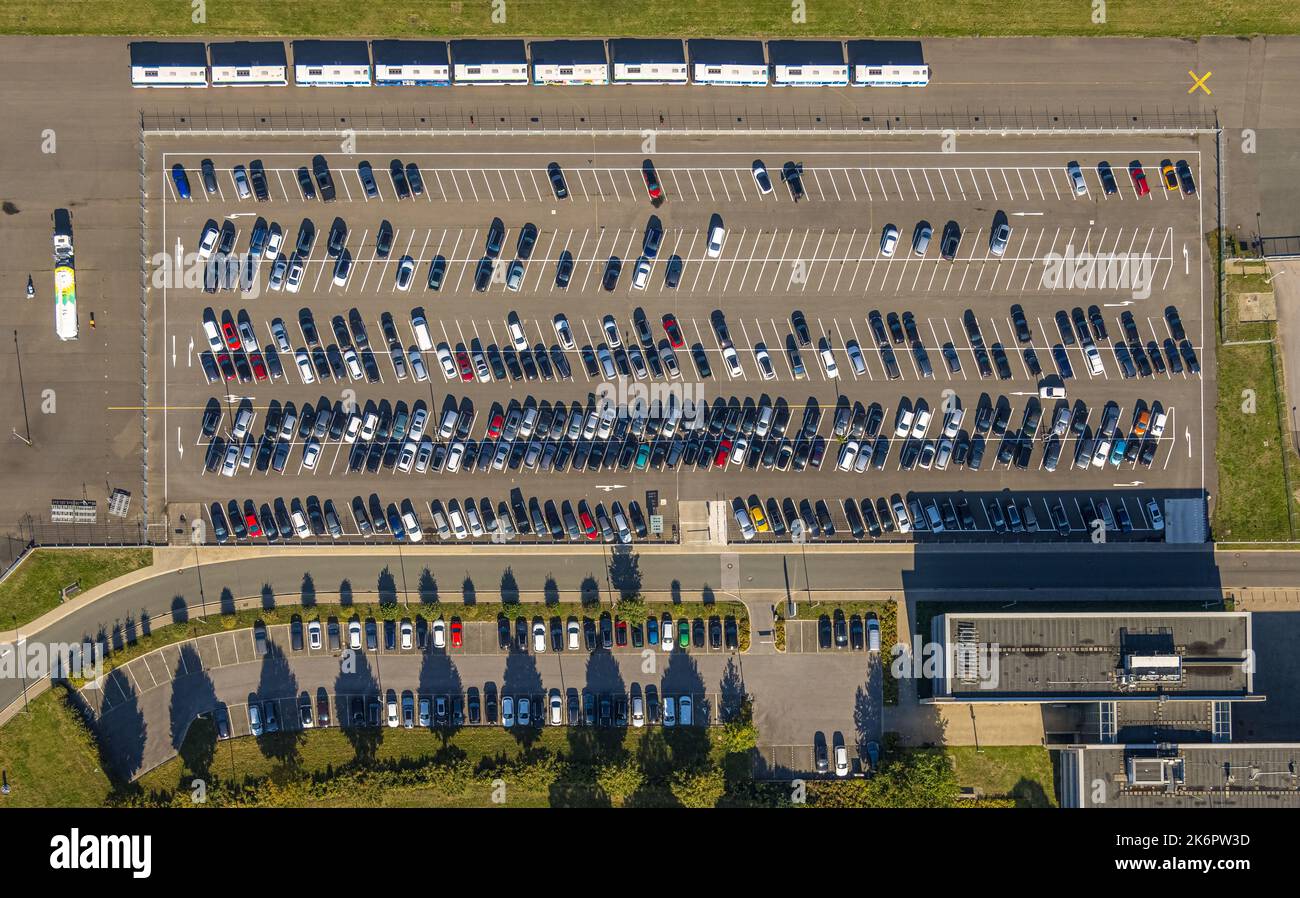 Aerial view, New location parking lot P3, Dortmund Airport, Wickede ...