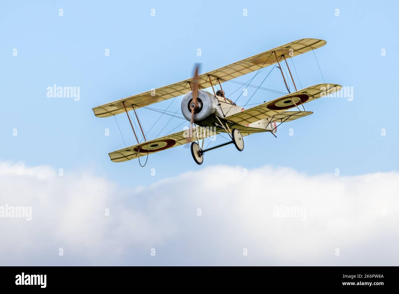 Bristol Scout Type C, No.1264, airborne at the Race Day airshow held at ...