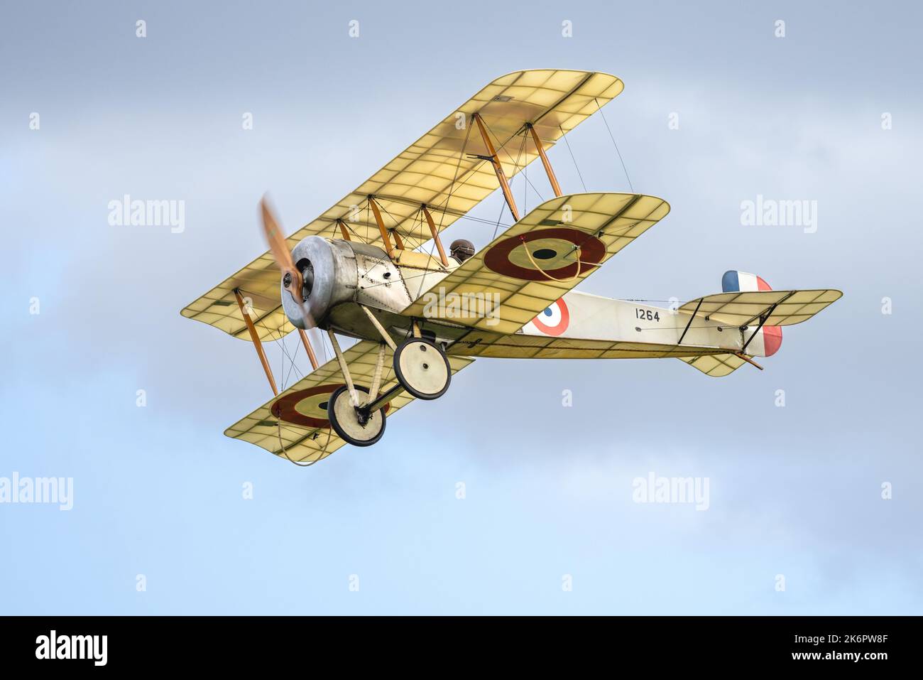 Bristol Scout Type C, No.1264, airborne at the Race Day airshow held at ...