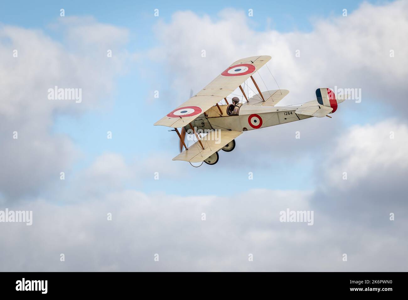 Bristol Scout Type C, No.1264, airborne at the Race Day airshow held at ...