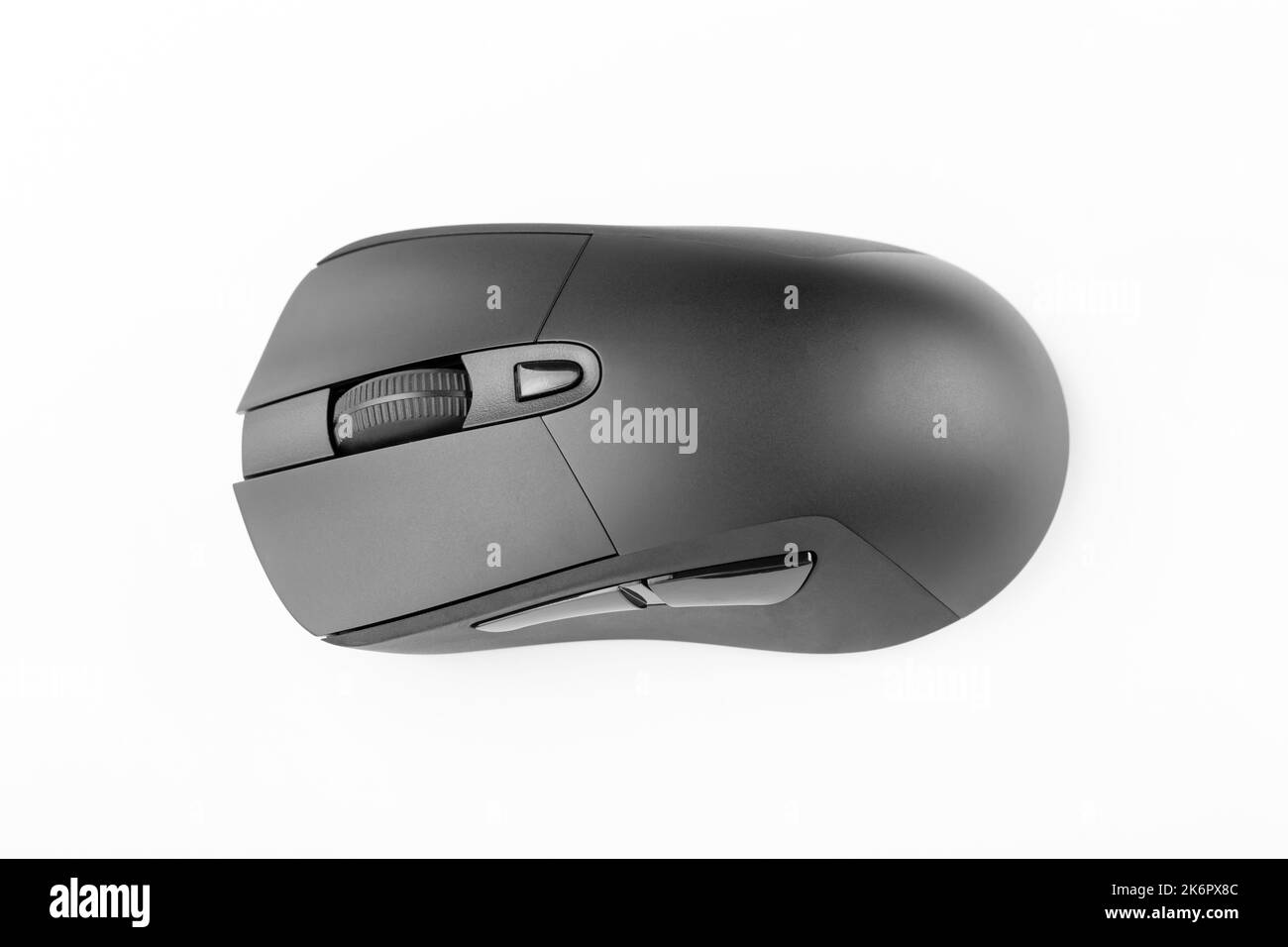 Black wireless computer mouse isolated on white background. Сomputer ...