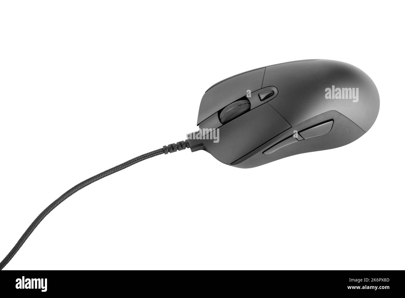 Black Wired Computer Mouse Isolated On White Background Сomputer Peripherals File Contains