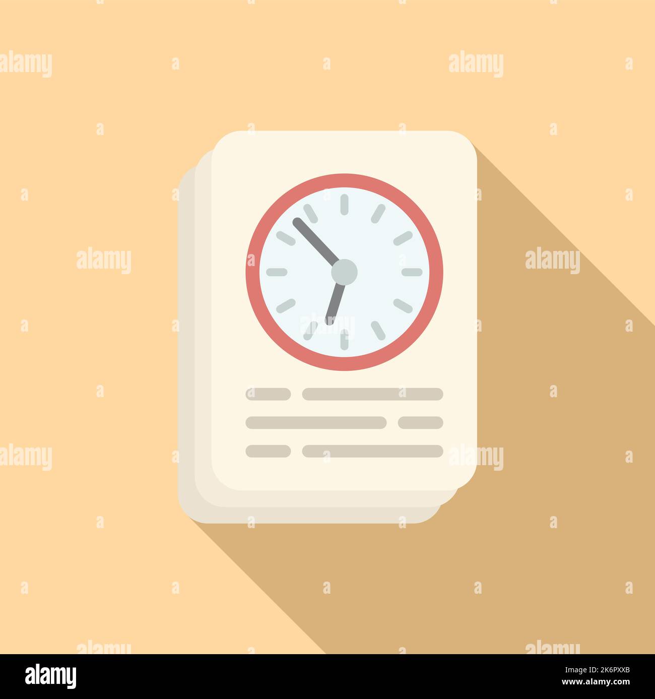 Work papers icon flat vector. Flexible time. Home hour Stock Vector ...
